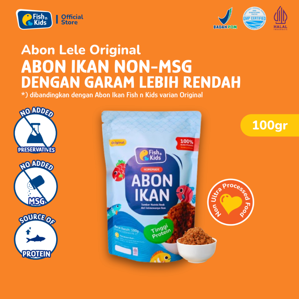 Jual Fish n Kids - Abon Lele Original Abon Homemade non MSG 100gr Non ...