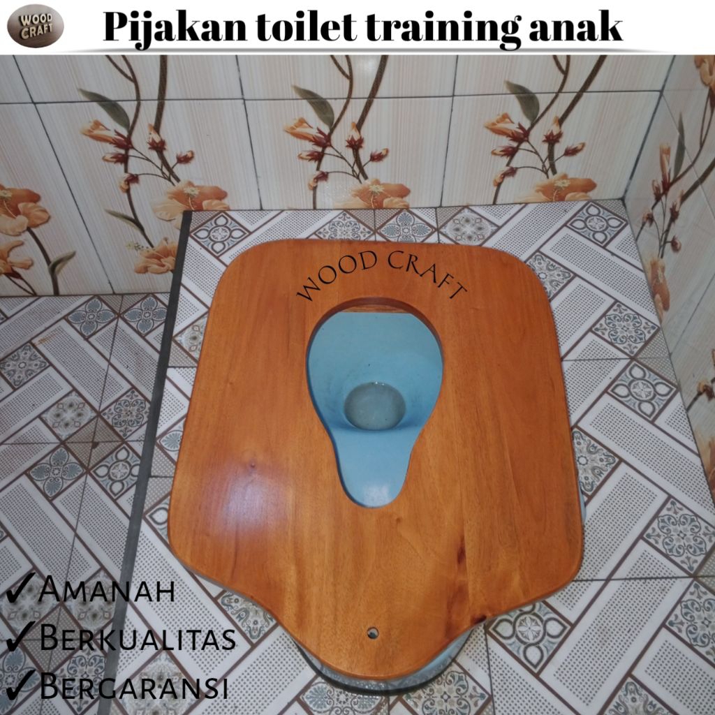 Jual pijakan toilet anak papan WC kayu anak tatakan closet jongkok anak ...