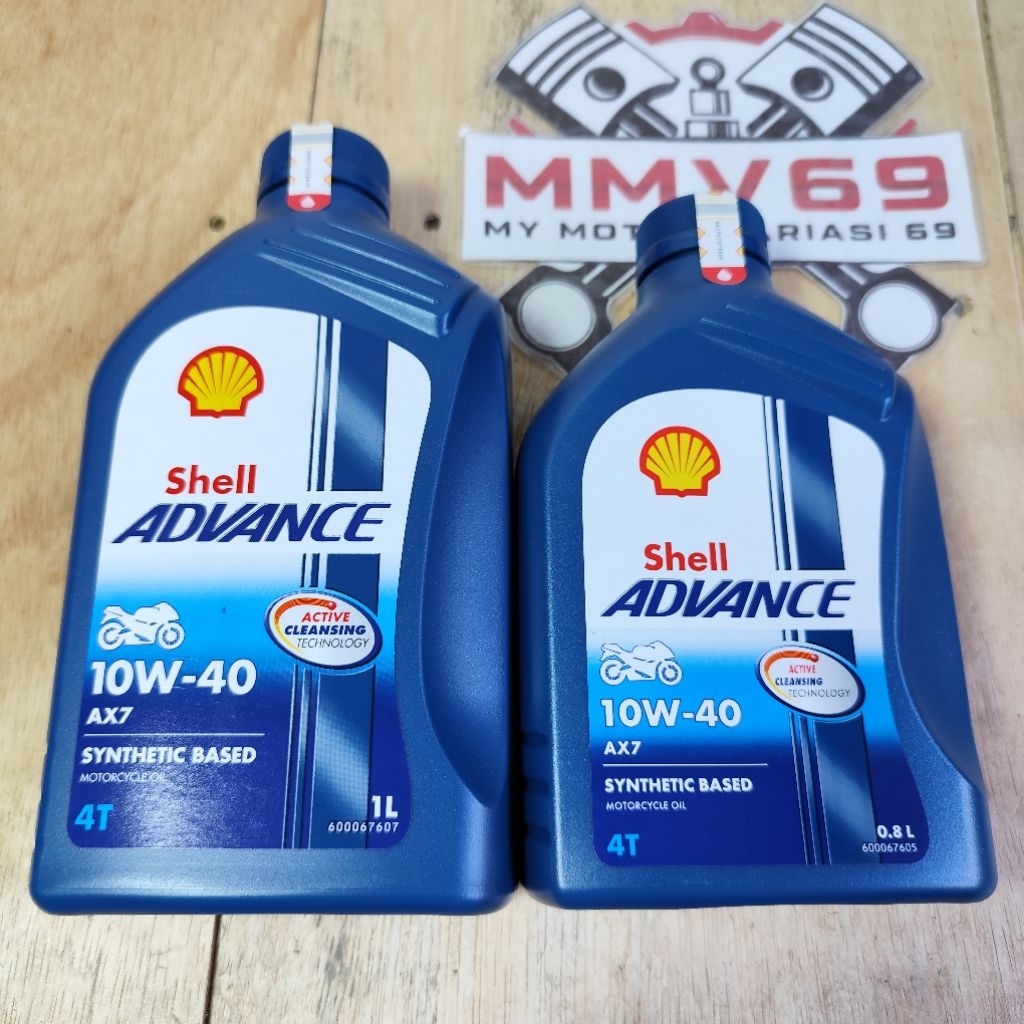 Jual OLI SHELL ADVANCE AX7 10W-40 0.8 L DAN 1 LITER | Shopee Indonesia