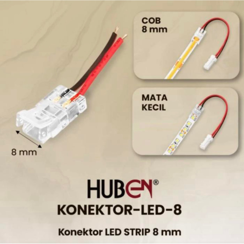 Jual Konektor-led-8-HUBEN / konektor led strip 8 mm huben | Shopee ...
