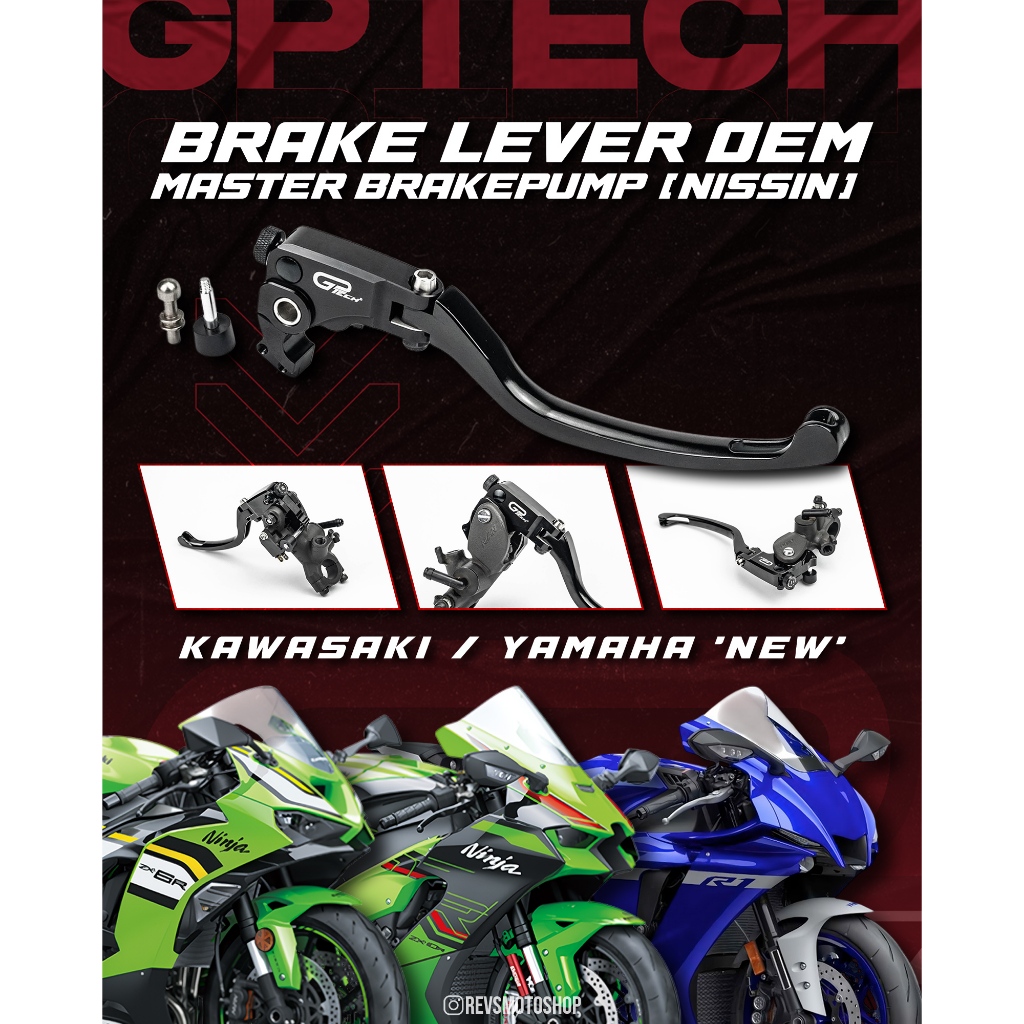 Jual GPTECH RACING LEVER / HANDLE MASTER REM NISSIN OEM KAWASAKI / YAMAHA NEW | Shopee Indonesia