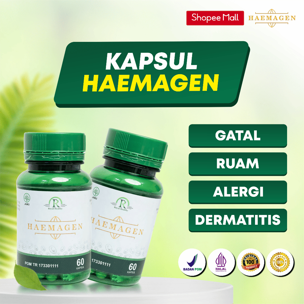 Jual Haemagen - Kapsul [60] Gatal Ruam Alergi Dermatitis | Shopee Indonesia