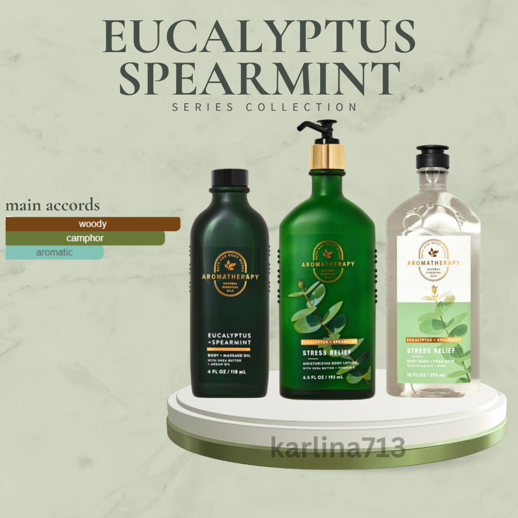 Jual BBW Eucalyptus Spearmint Aromatherapy Series ( Body Butter - Lotion - Cream - Body Wash ...