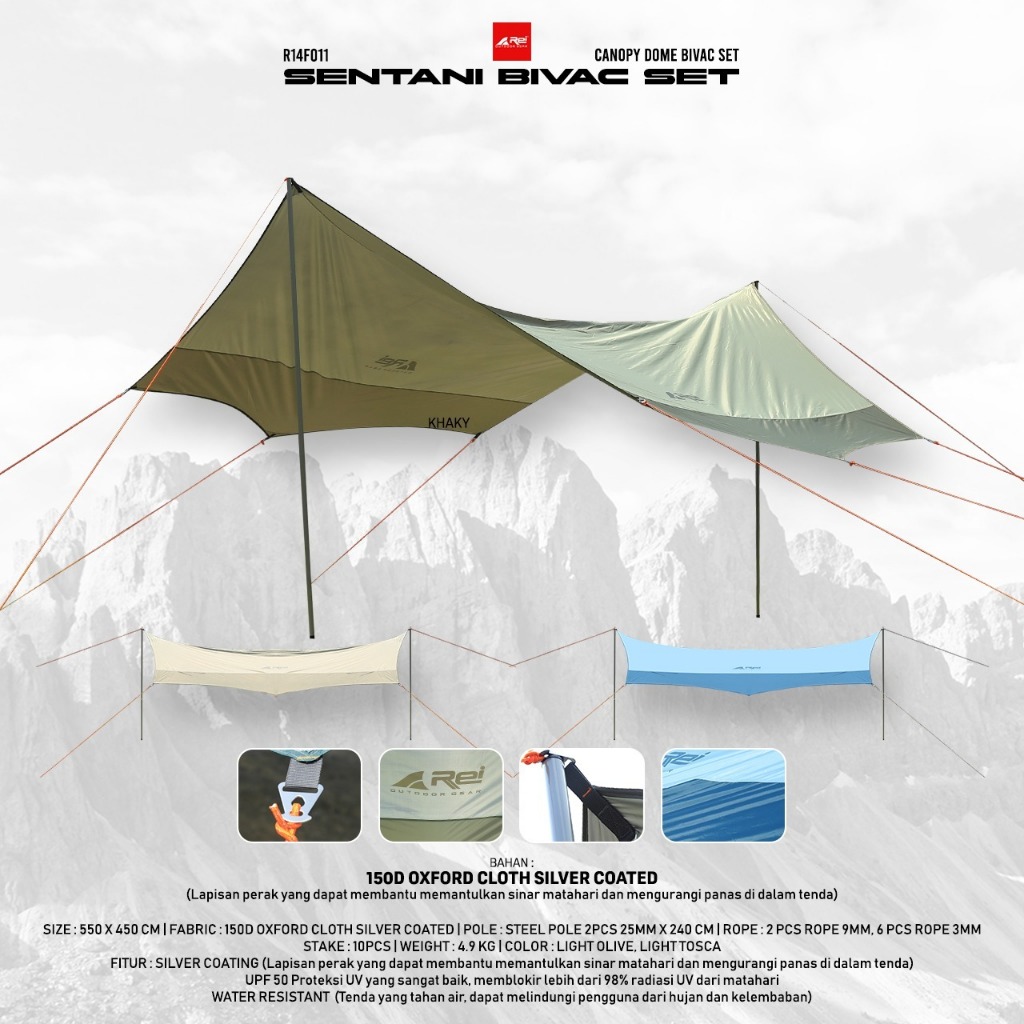 Jual Fly Sheet Sentani Bivac Set Arei Outdoorgear | Shopee Indonesia