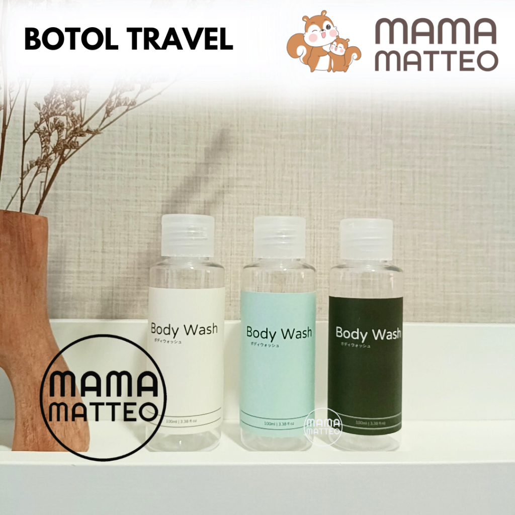Jual BOTOL LABEL FLIPTOP TRAVEL SIZE PLASTIK / refill botol kosong ...