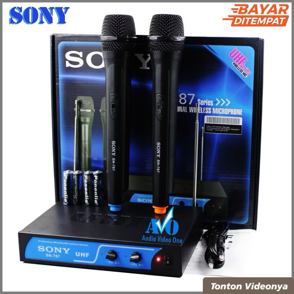 Jual Microphone Wireless Sony SN 878 Tanpa Kabel | Shopee Indonesia