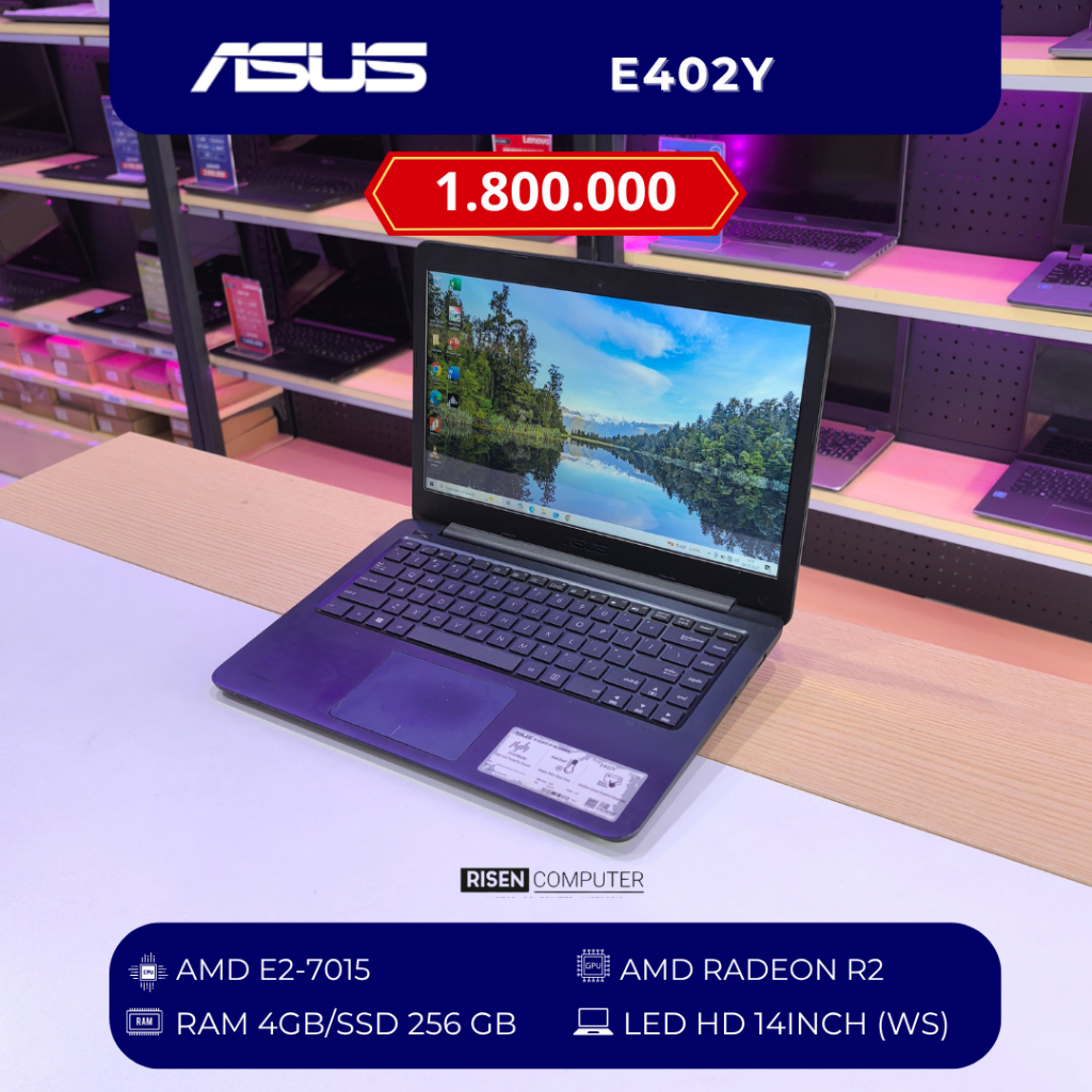 Jual Laptop Asus E402Y AMD E2-7015 RAM 4GB SSD 256GB HD 14inch Notebook Second | Shopee Indonesia
