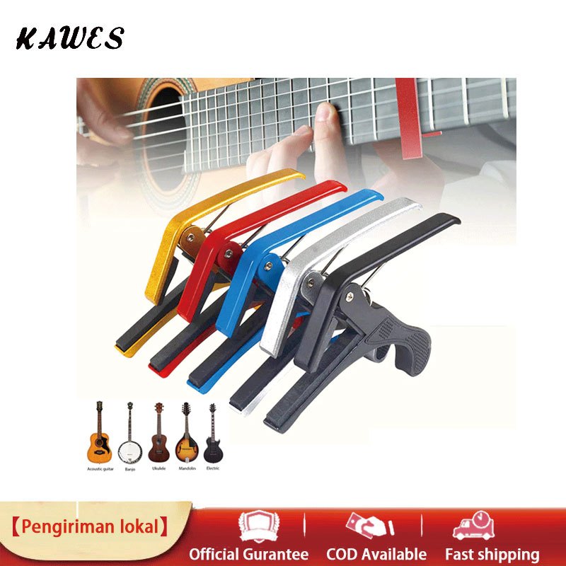 Jual KAWES Guitar Capo Clamp Aluminium Alloy Metal Wood Grain Quick ...