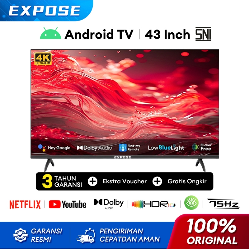 Jual EXPOSE Smart TV 43 Inch Android TV 32/43/50 Inch 4K UHD Digital TV ...