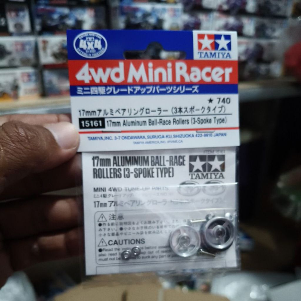 Jual Tamiya 15161 Roller 17mm Karet Aluminum Ball Race ( 3 Spoke Type ...