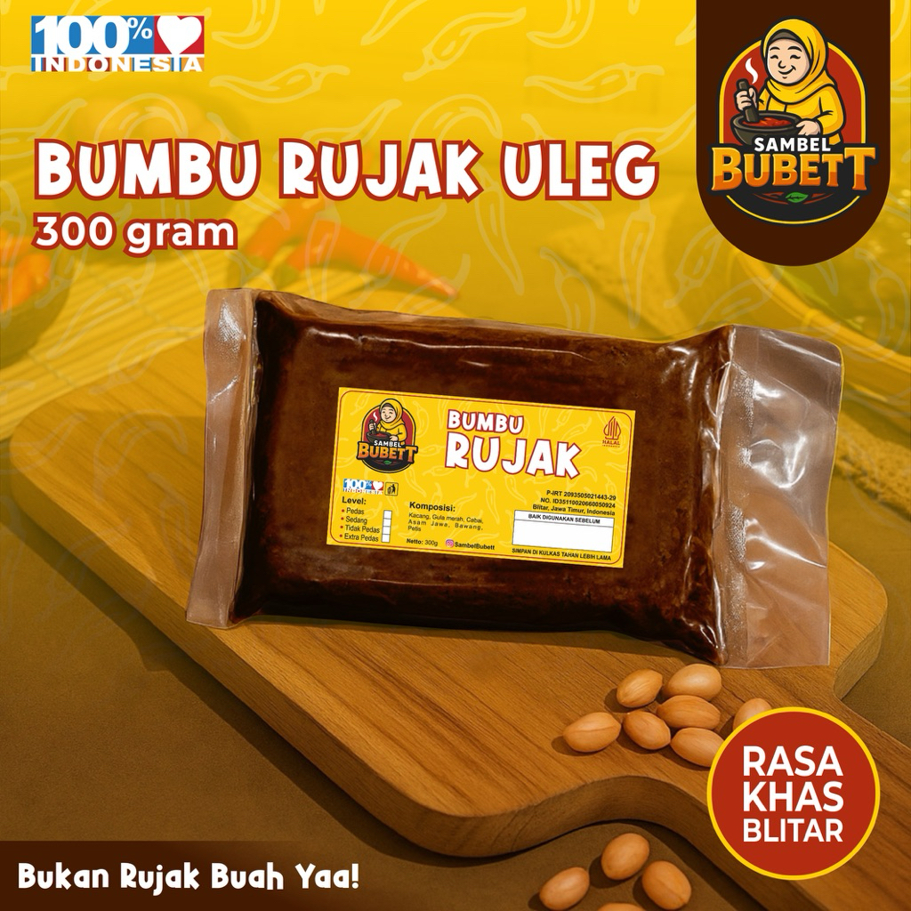 Jual Bumbu Rujak Uleg Petis/Cingur 300g Kemasan Bantal Khas Blitar ...