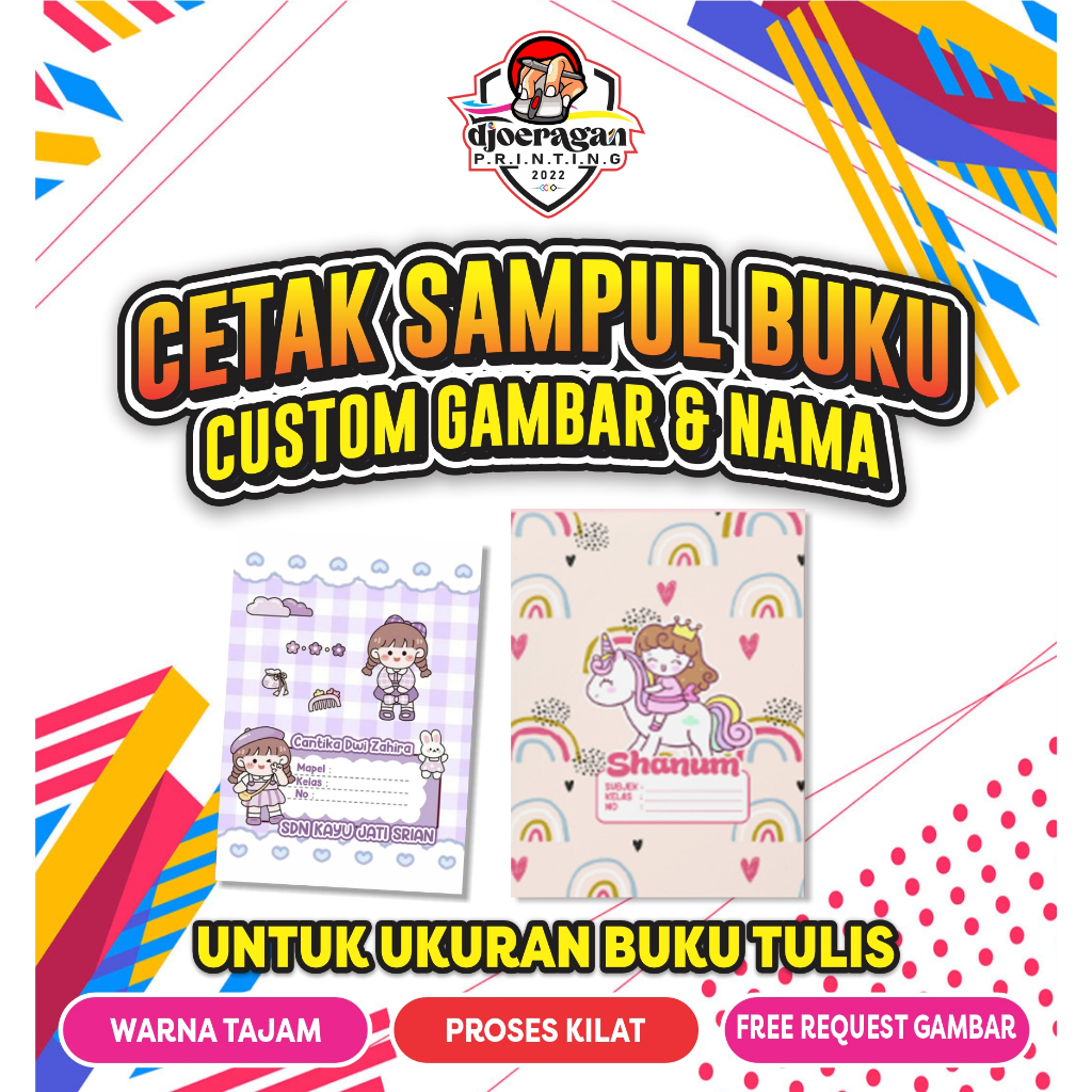 Jual Sampul Buku Besar Custom Desain, Nama dan Gambar / Sampul Buku ...