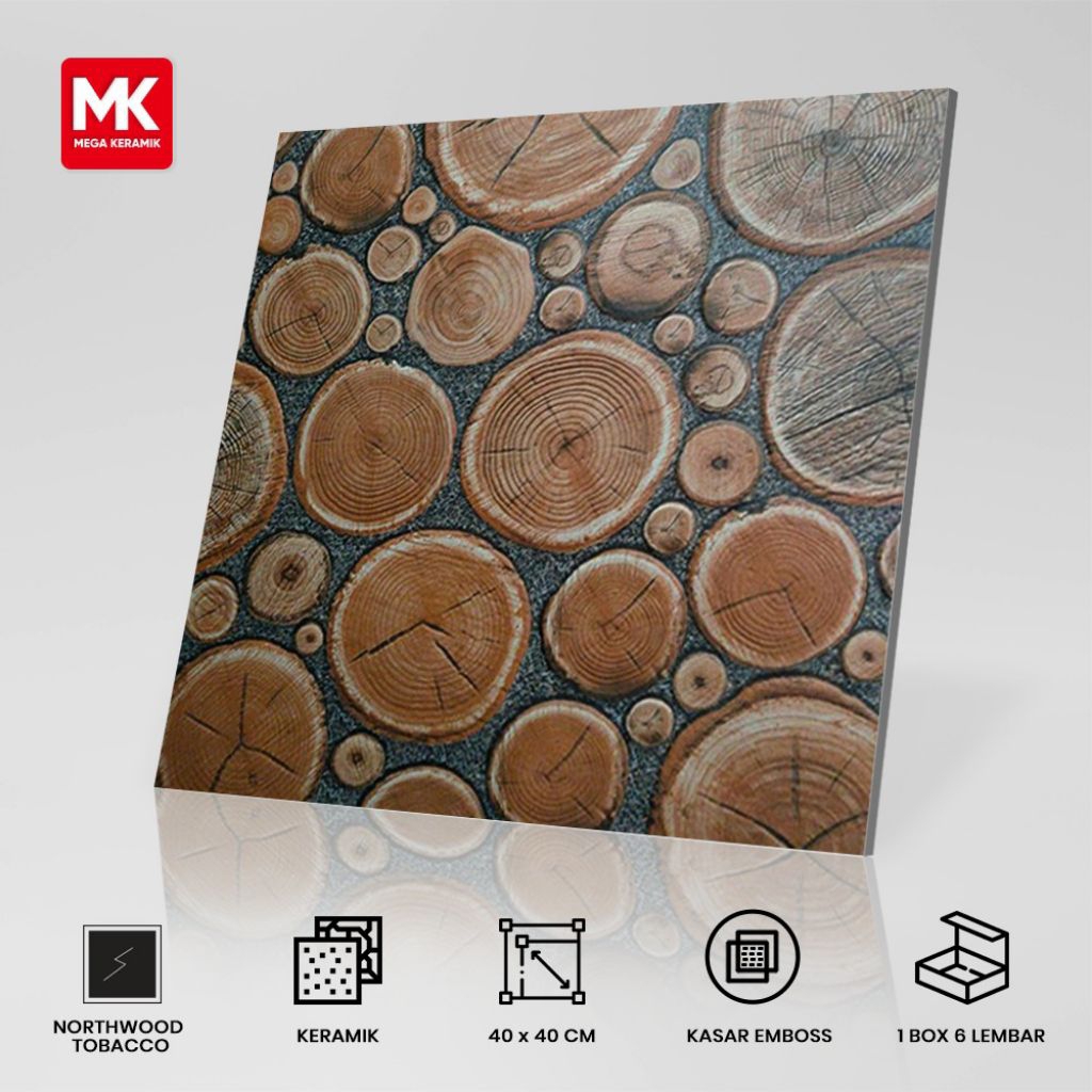 Jual Keramik Lantai Kasar North wood 40x40 | Shopee Indonesia