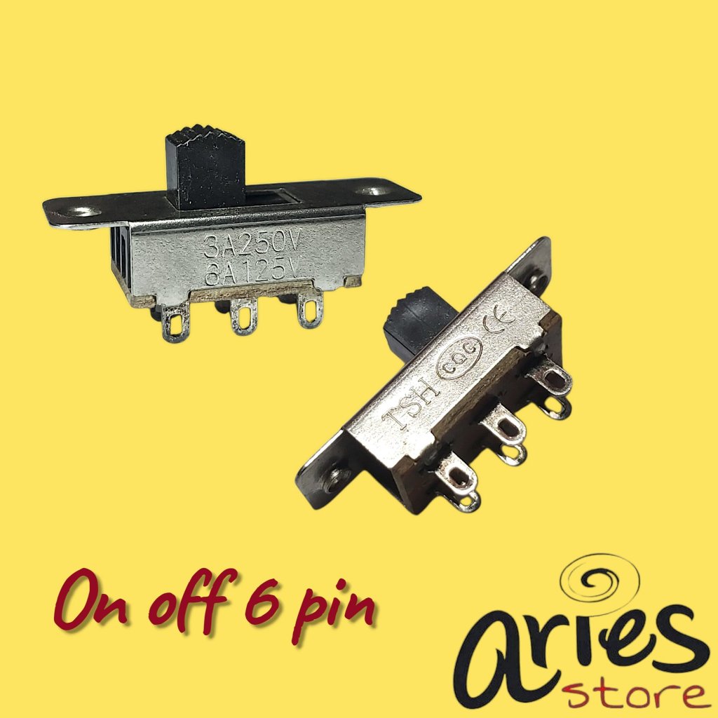 Jual SAKLAR GESER ON OFF 6 PIN SWITCH SLIDE ON OFF 6 PIN | Shopee Indonesia