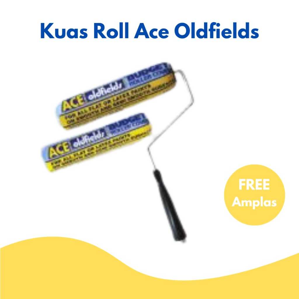 Jual Kuas Cat Roll Ace Oldfields [Kuas Roll Gagang + Refill] [ Bak Cat ...