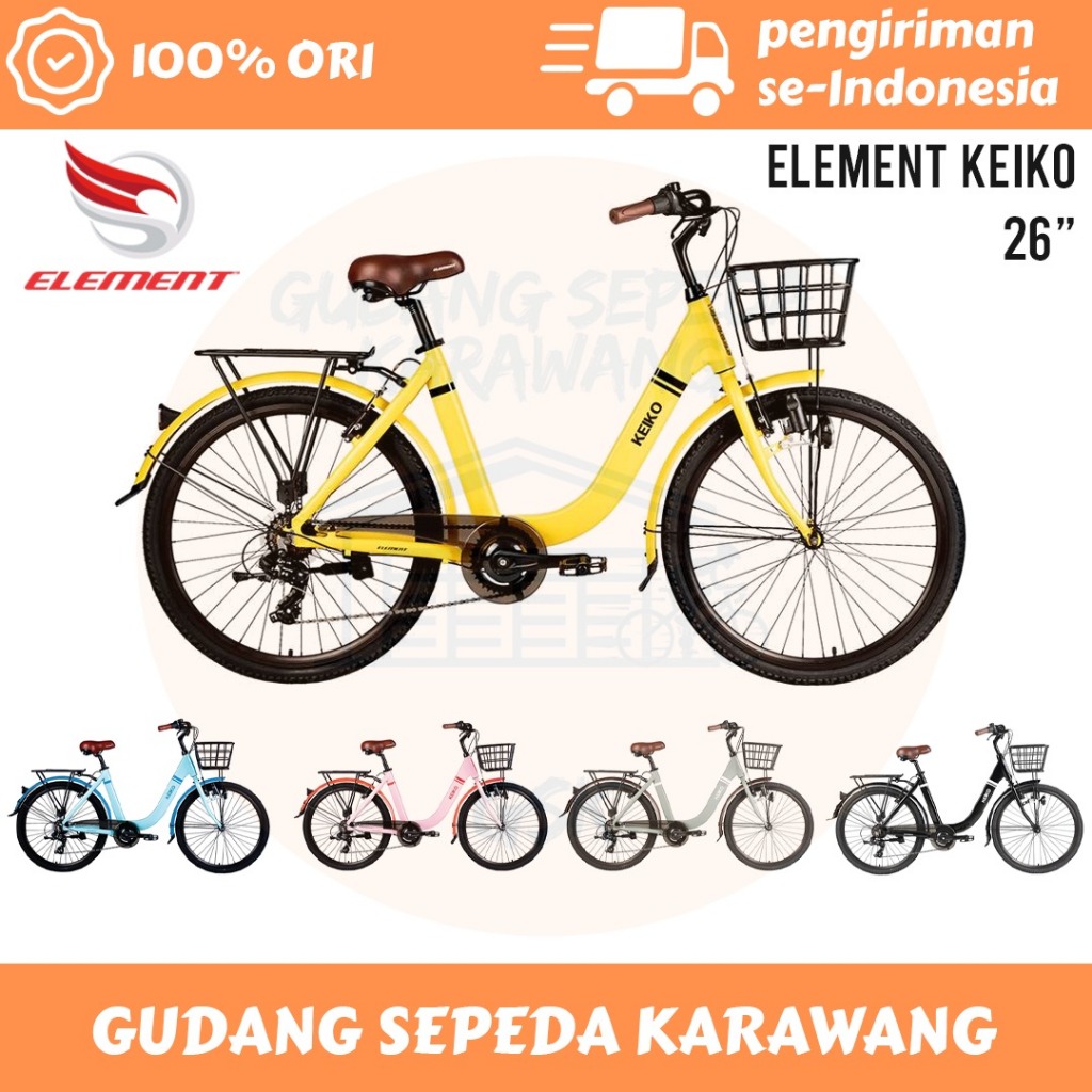 Jual SEPEDA KERANJANG ELEMENT CTB KEIKO 7SP 26INCH | Shopee Indonesia
