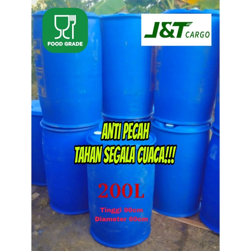 Jual tong plastik hdpe 200L sangat kuat anti pecah | Shopee Indonesia