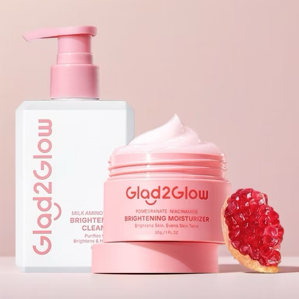 Jual Paket Glad2Glow 2pcs Brightening Moisturizer & Glad 2 Glow ...