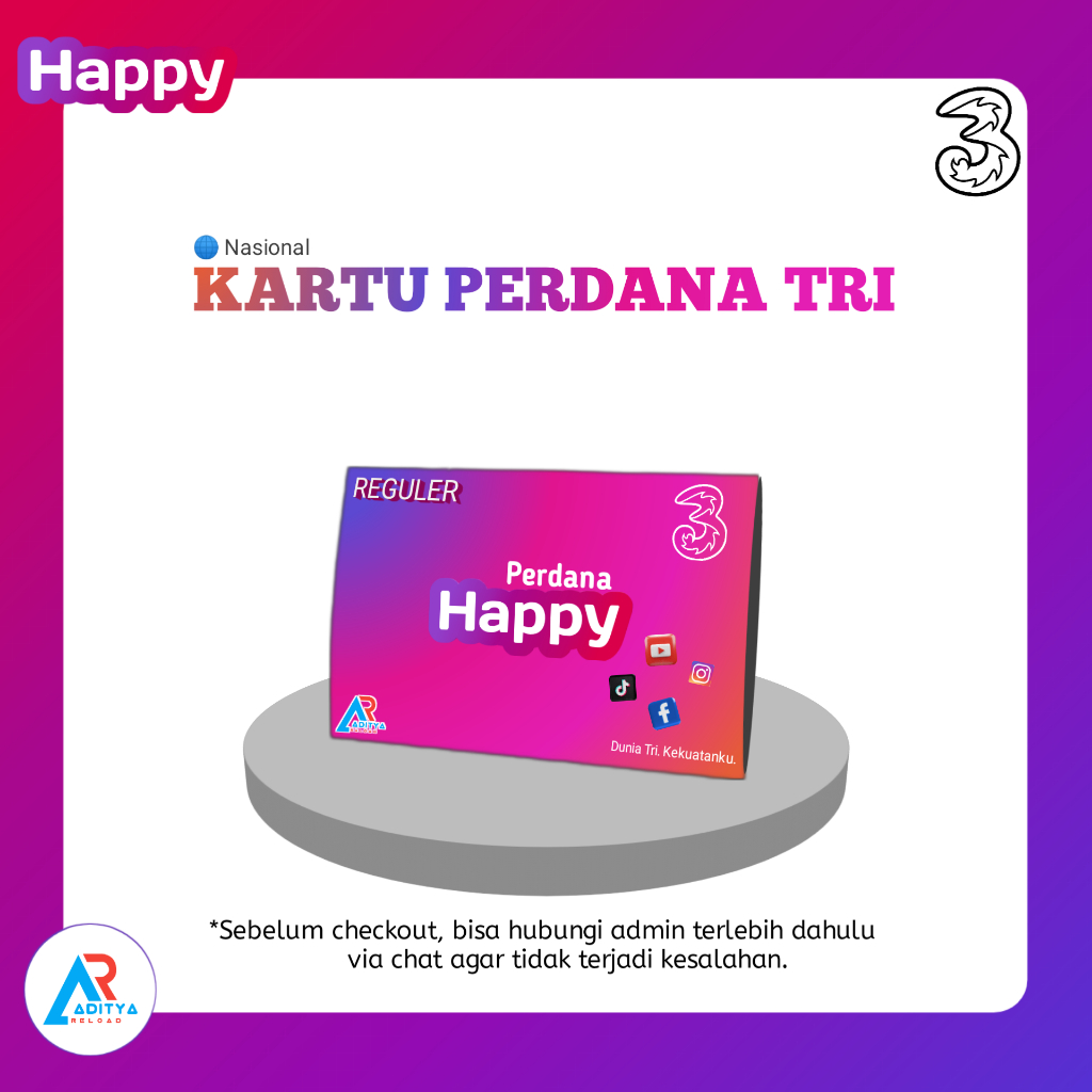 Jual Kartu perdana TRI Reguler | Shopee Indonesia