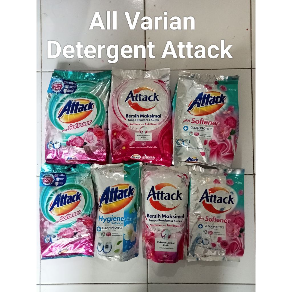 Jual Deterjen Attack plus Softener 1.2kg dan 800g & Easy Cair 750ml ...