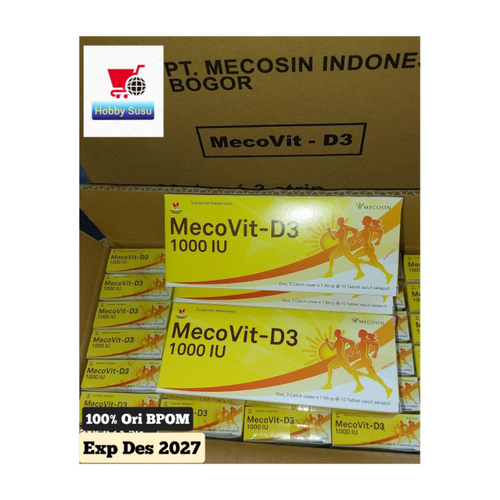 Jual Mecovit Vitamin D3 1000 IU 1 Box isi 30 kaplet- Multivitamin ...