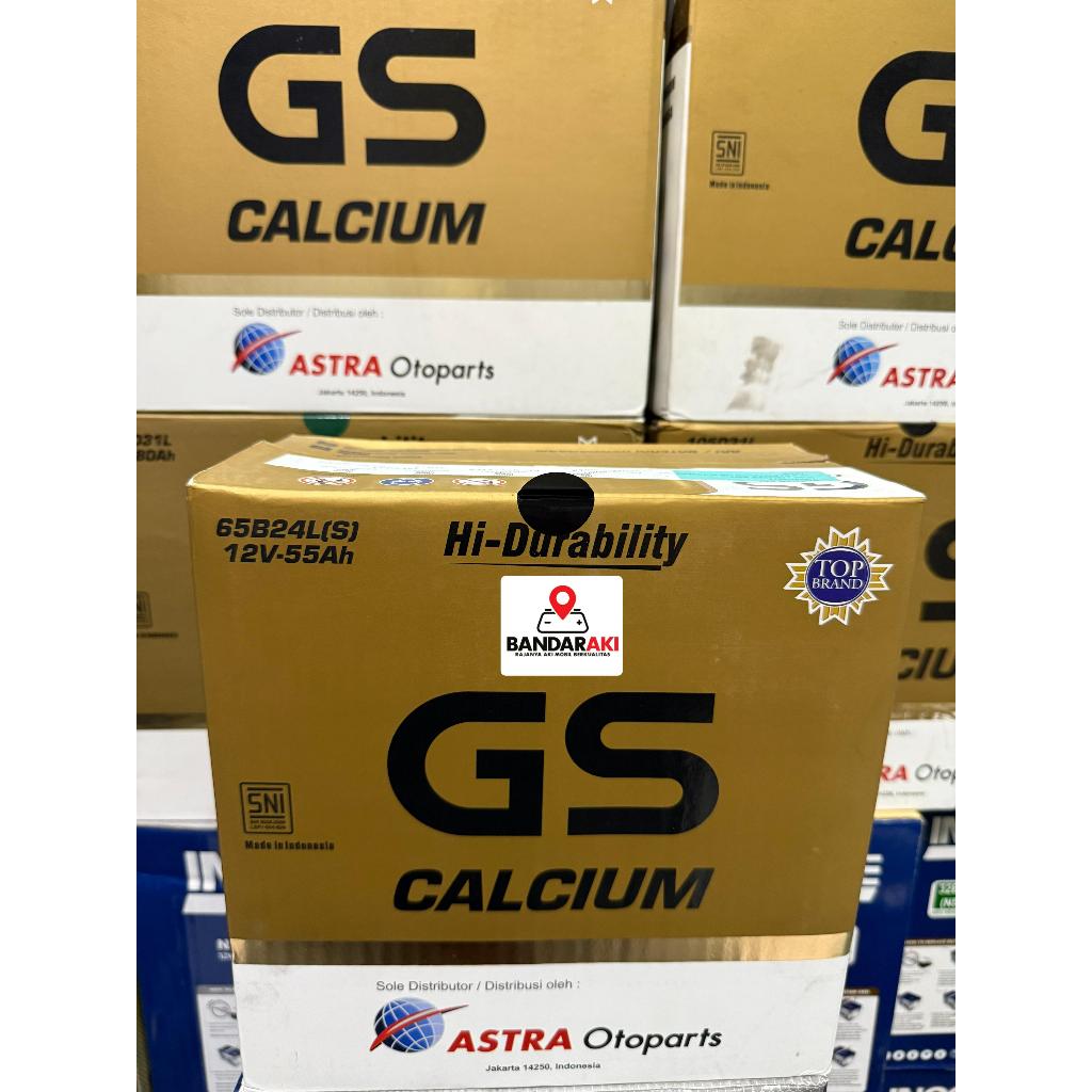 Jual AKI GS CALCIUM 65B24LS ( L / LS) 55 AMPER JAMINAN 100% ORIGINAL GS ...