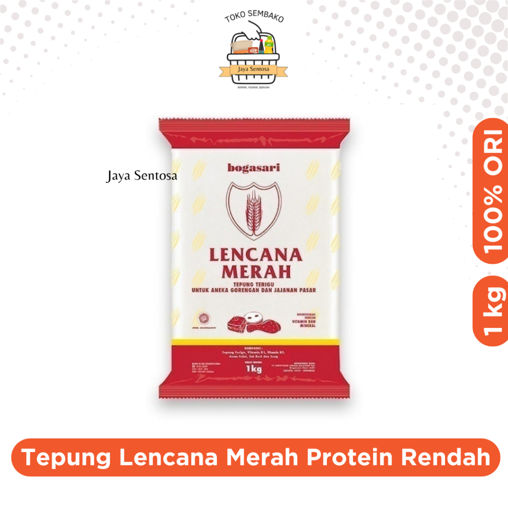 Jual Tepung Terigu Lencana Merah 1 Kg - Tepung Lencana Merah 1Kg, 1 Pcs ...