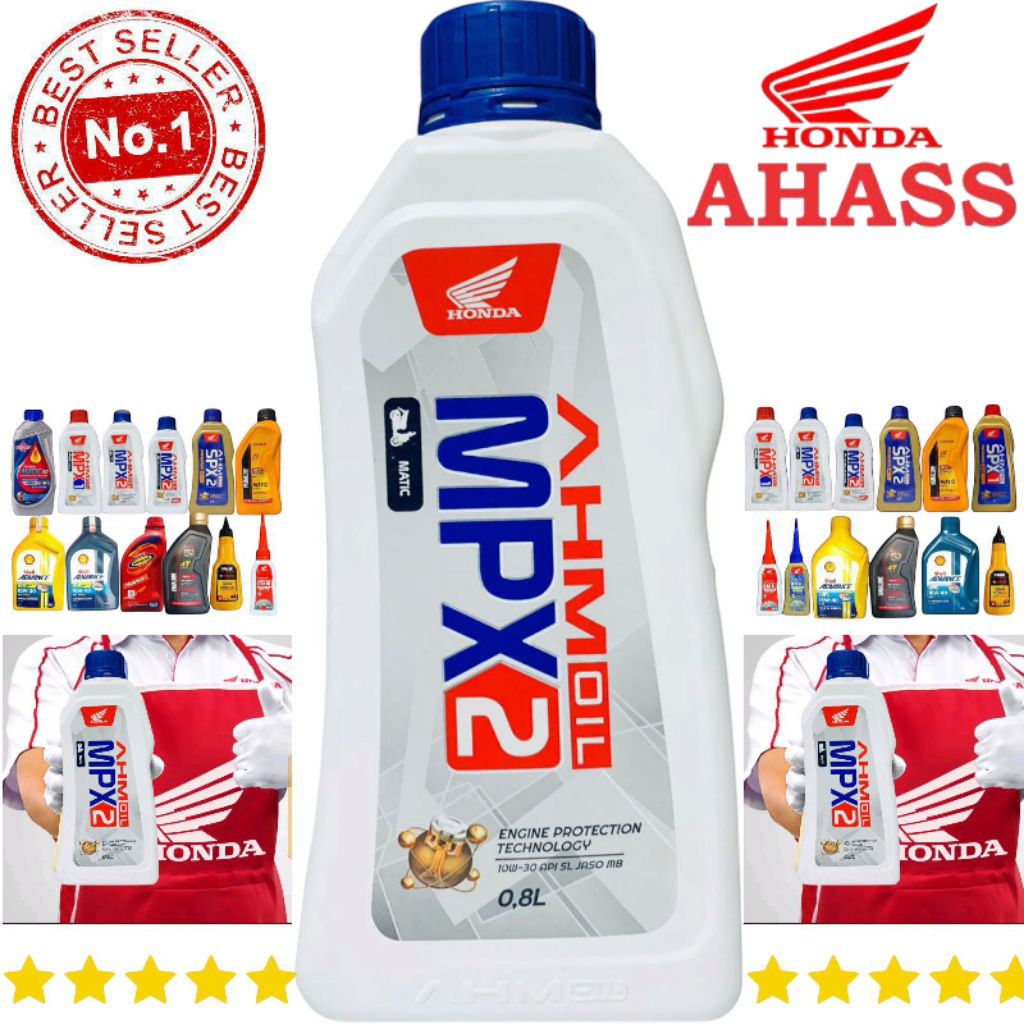 Jual AHM OIL MATIC MPX2 0,8L 10W-30 MOTOR MATIC dan BEBEK Terlengkap ...