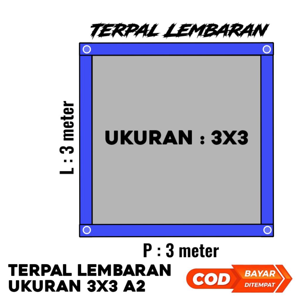 Jual Terpal Plastik Lembaran ukuran 3x3 A2 buat Nutup Barang | Shopee ...