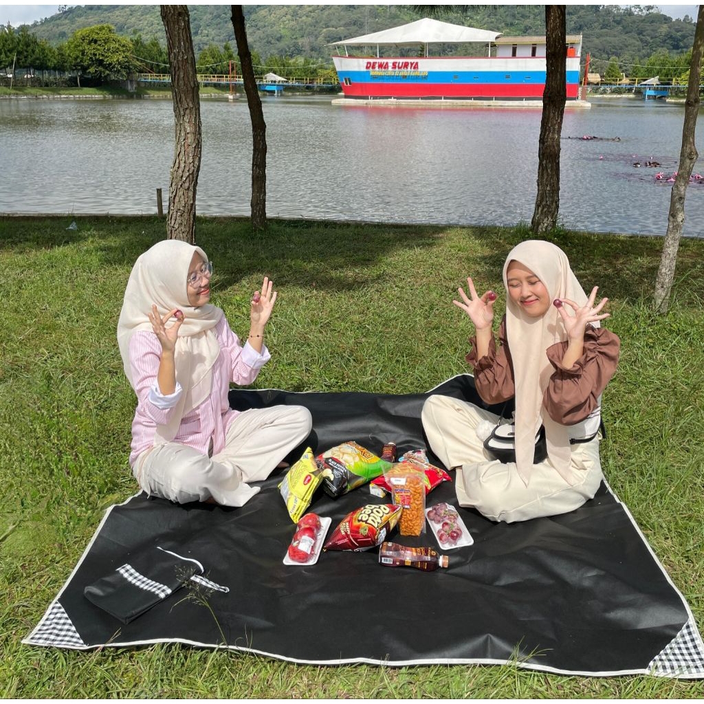 Jual Tikar piknik lipat stylish anti ribet+Tasnya/tikar kemping/tikar ...