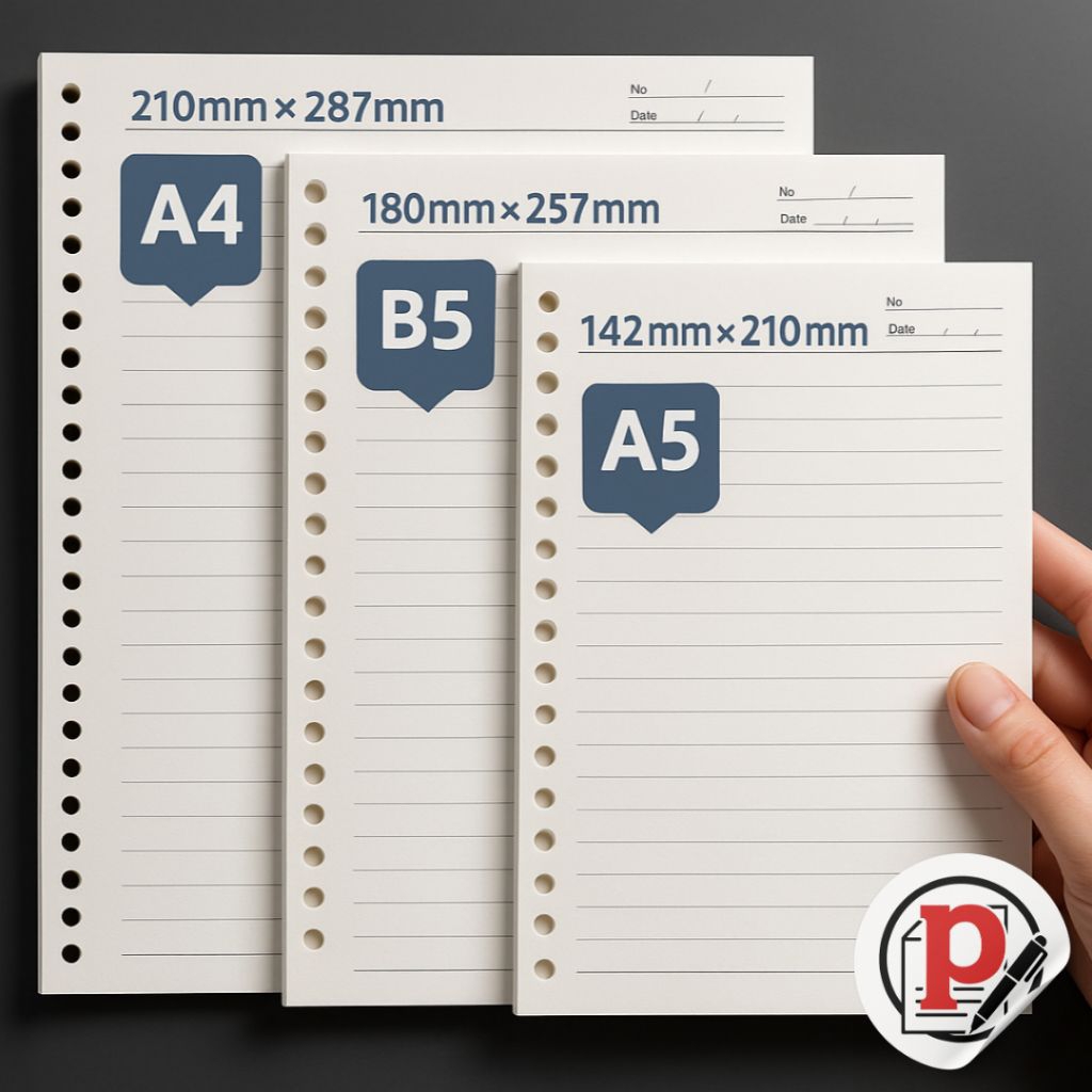 Jual Isi (50) Lembar Binder Loose Leaf A4 B5 A5 Kertas Binder Bahan Book Paper Refill Kertas ...