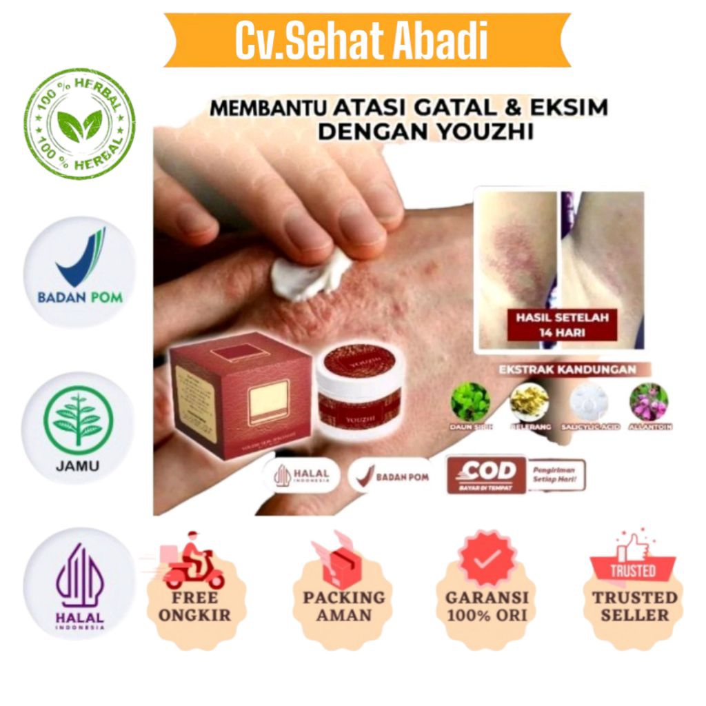 Jual Salep Youzhi Atasi Gatal Eksim, Alergi Kulit, Biduran, Kadas Kurap ...