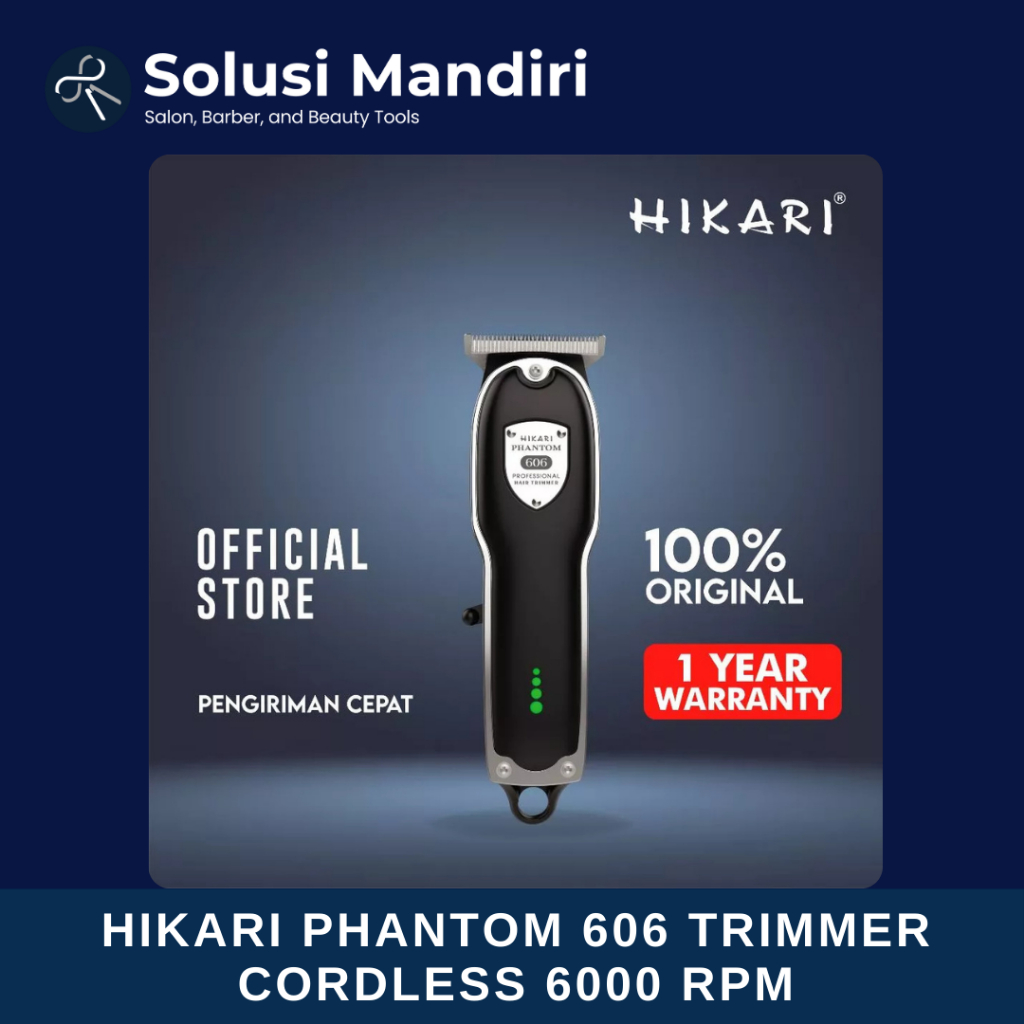 Jual Hikari Phantom Hair Trimmer Cordless 6000 rpm - Pemangkas Rambut ...