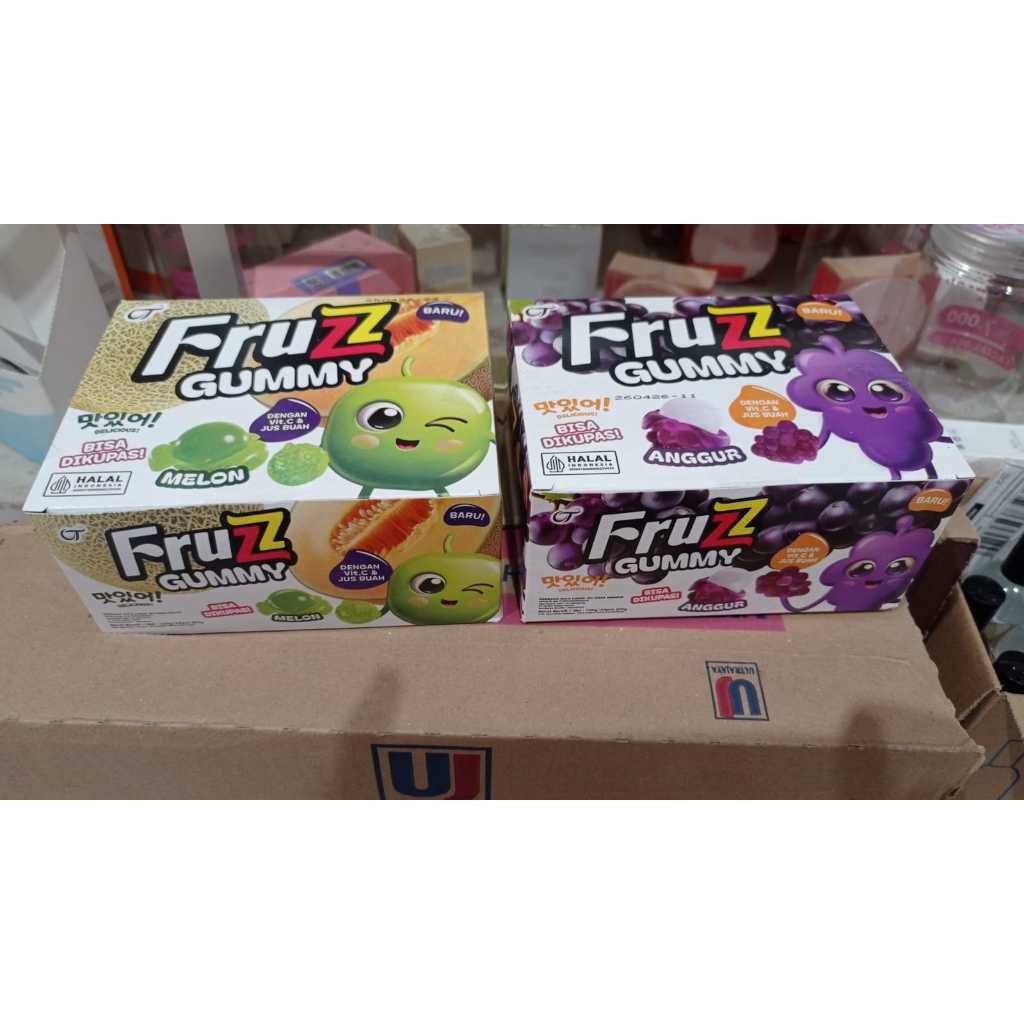 Jual ( Perbox Isi 24 ) Fruzz Gummy Dengan Vitamin C & Jus Buah 5gr isi ...
