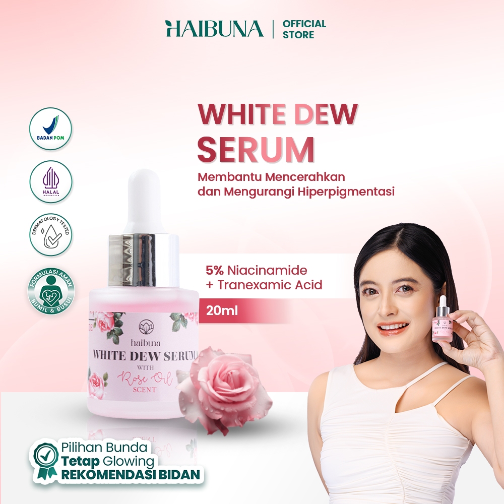 Jual Haibuna White Dew Serum - HaiBuna Brightening Serum With Rose Oil ...