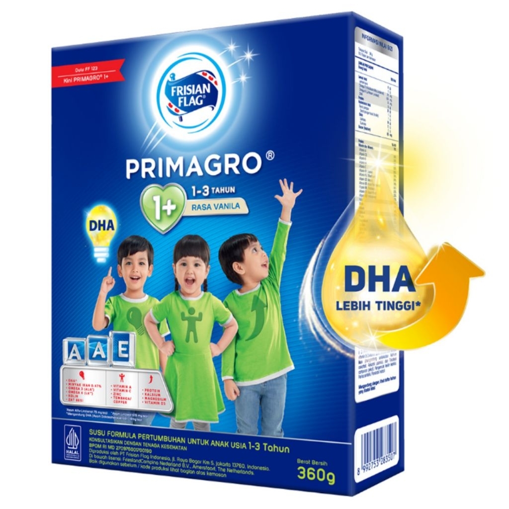 Jual Frisian Flag Primagro 1+ Susu Pertumbuhan Anak 1-3 Tahun Vanila ...