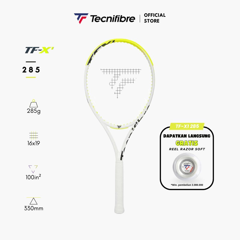 Jual Tecnifibre Tennis Racket TF-X1 V2 285 | Raket Tenis | Shopee Indonesia