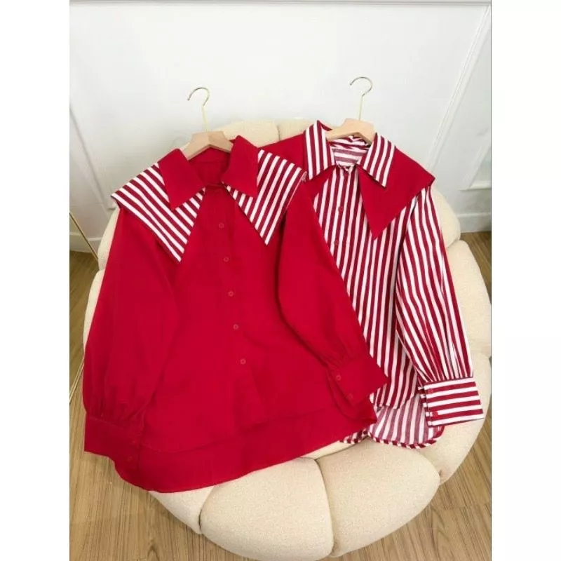 Jual AMELIA TOP - ATASAN KOMBINASI SALUR MERAH PUTIH EDISI 17 AGUSTUS ...