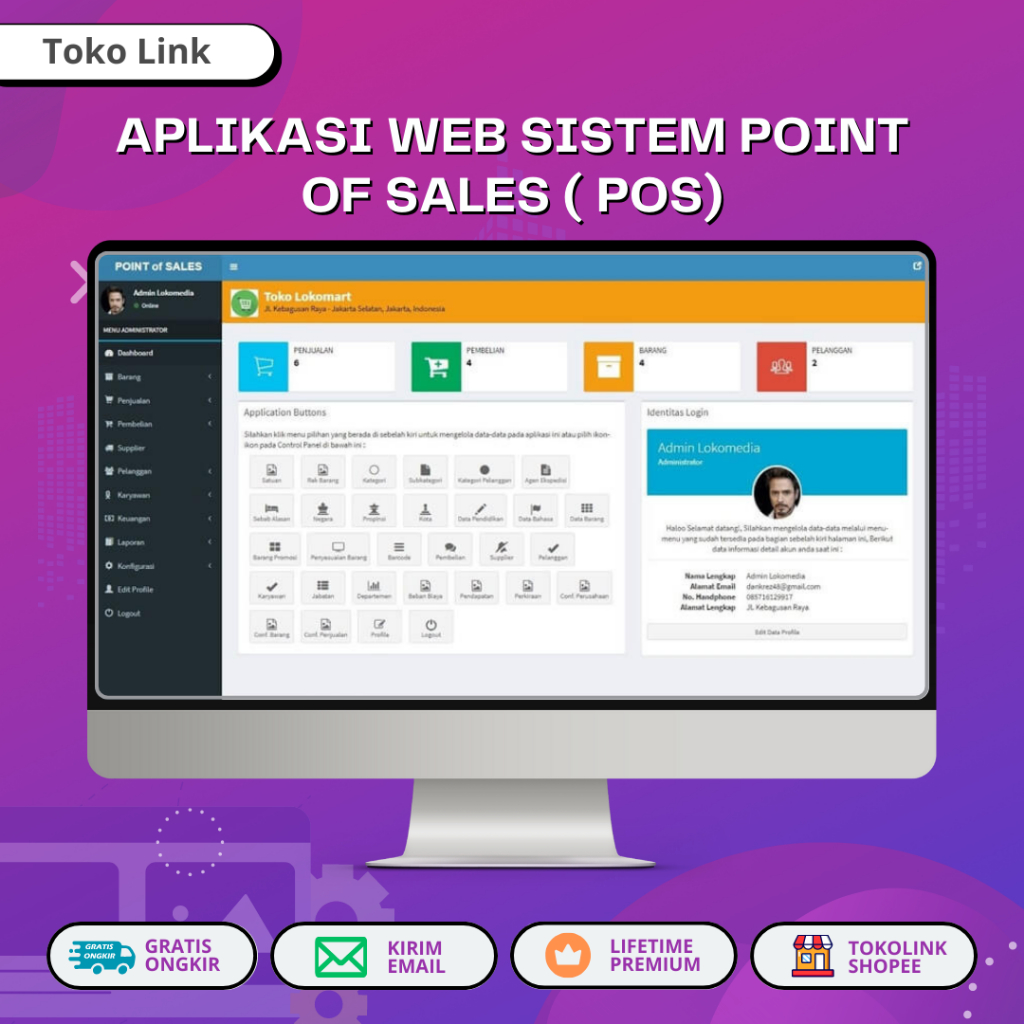 Jual Aplikasi Web Sistem Point of Sales ( POS) Framework Codeigniter ...