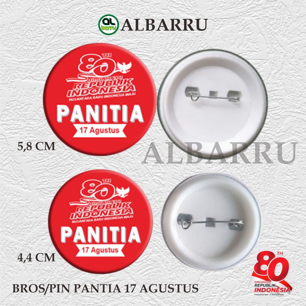 Jual BROS I PIN PANITIA 17 AGUSTUS I BISA REQUEST I UKURAN 4,4 CM DAN 5 ...