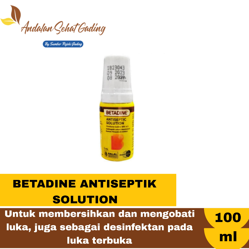 Jual Betadine Solution 5 ML - Antiseptik untuk Luka atau Infeksi Kulit ...