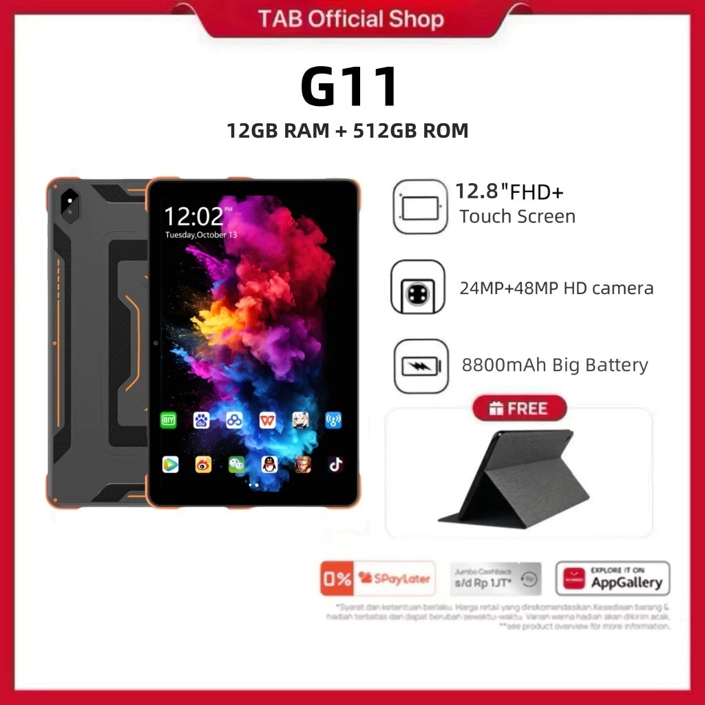 Jual Tablet G11, RAM 12GB + 512GB ROM, Tablet Android 5G Dual SIM, WiFi ...