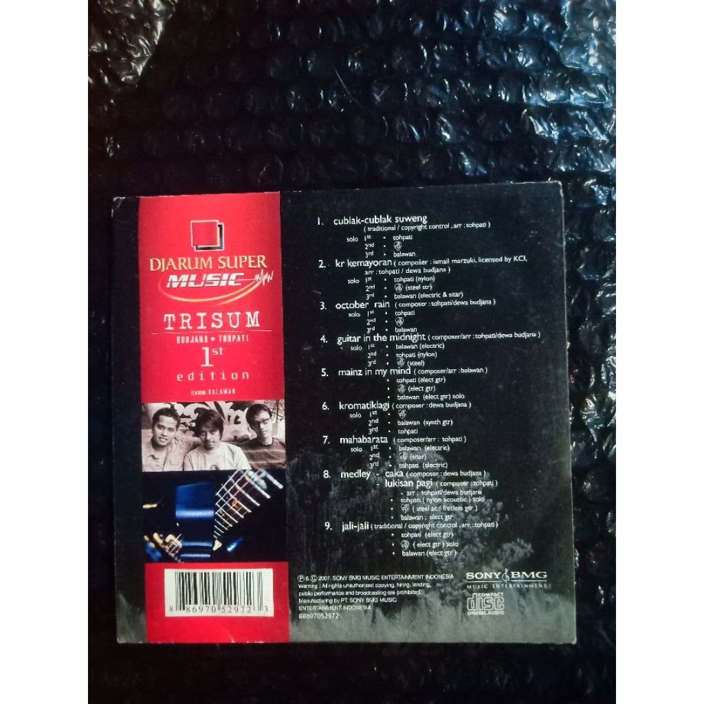 Jual CD Trisum - 1st Edition / Dewa Budjana, Tohpati, Balawan (Mulus ...
