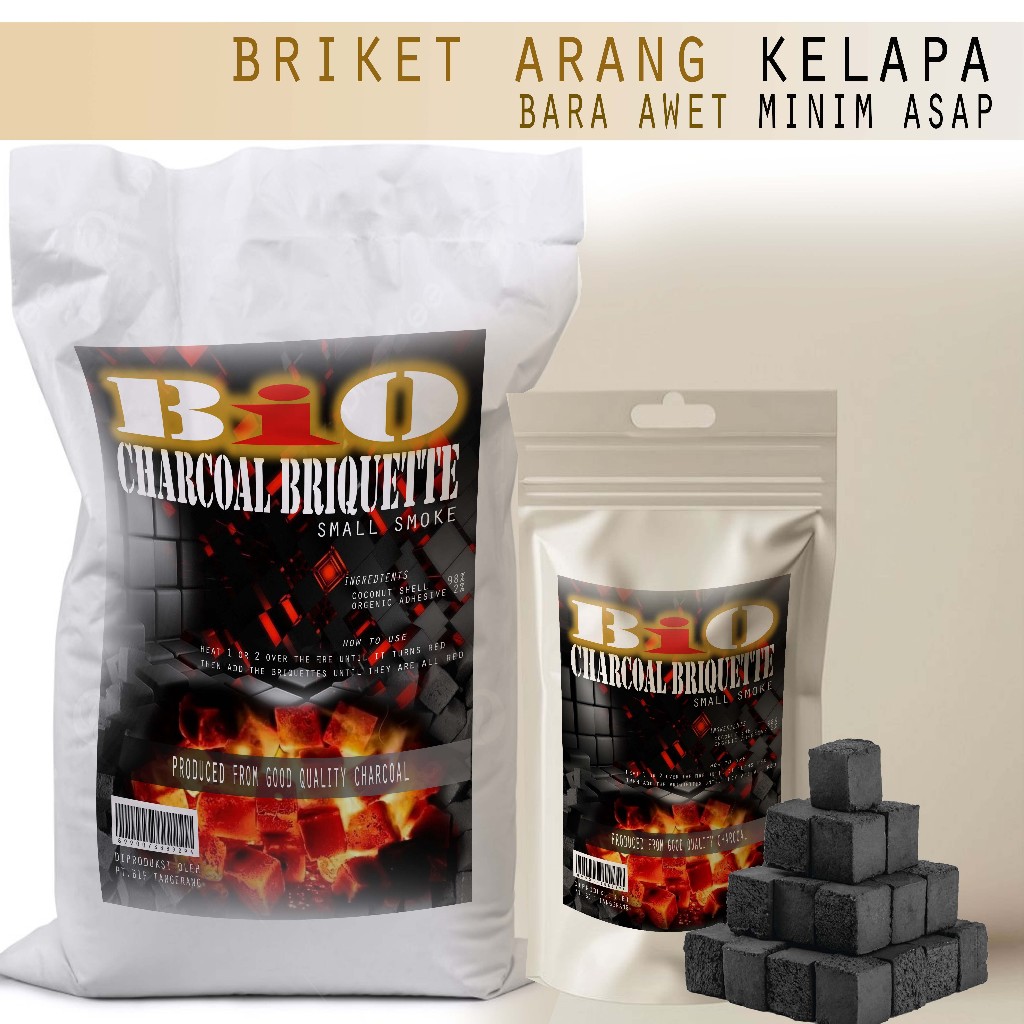 Jual Briket arang kelapa 500g sampai 1kg bentuk kotak arang Barbeque hemat minim asap SR536 ...