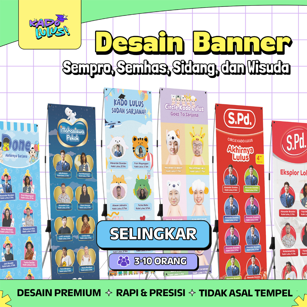 Jual KADO LULUS Banner Spanduk Sidang Skripsi Wisuda Sempro Semhas ...