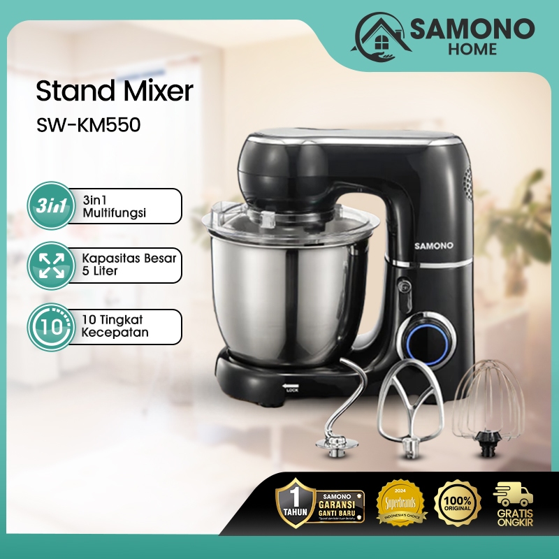 Jual SAMONO 3in1 Stand Mixer Besar 5 Liter Pengaduk Adonan 3in1 Mixer ...