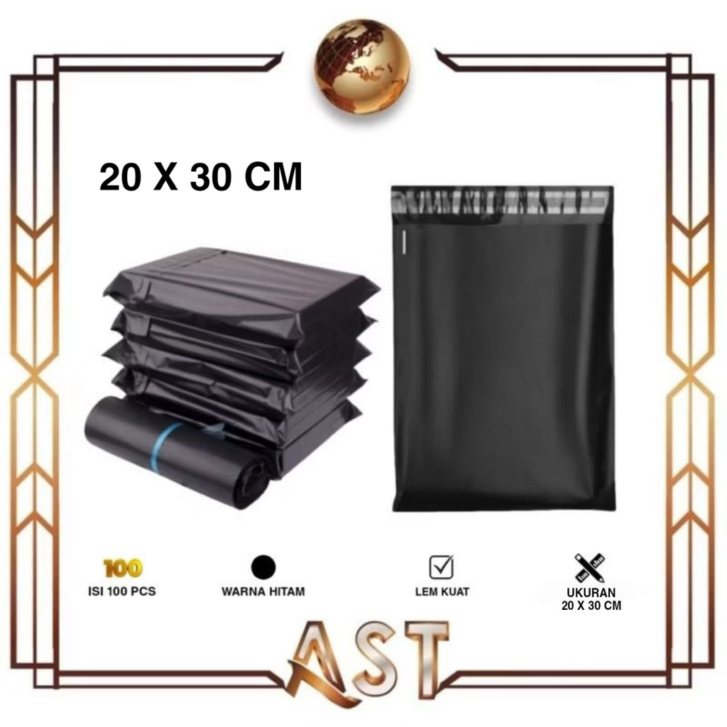 Jual ( 20X30 ) Plastik Polymer Olshop 20cm X 30cm Kantong Packing Warna ...