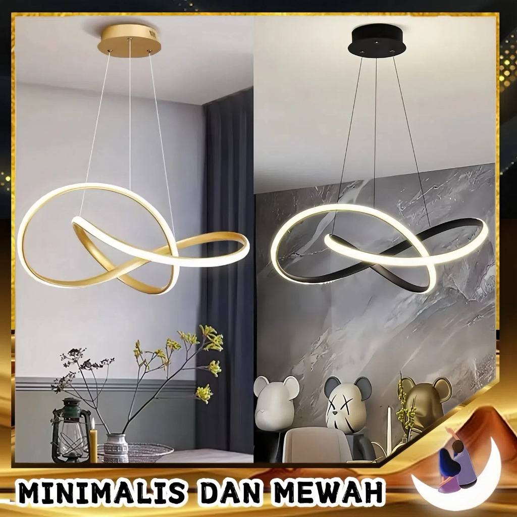 Jual Lampu Gantung Ruang Tamu Lampu Gantung Minimalis Chandelier 3 Warna Lampu Gantung kamar ...