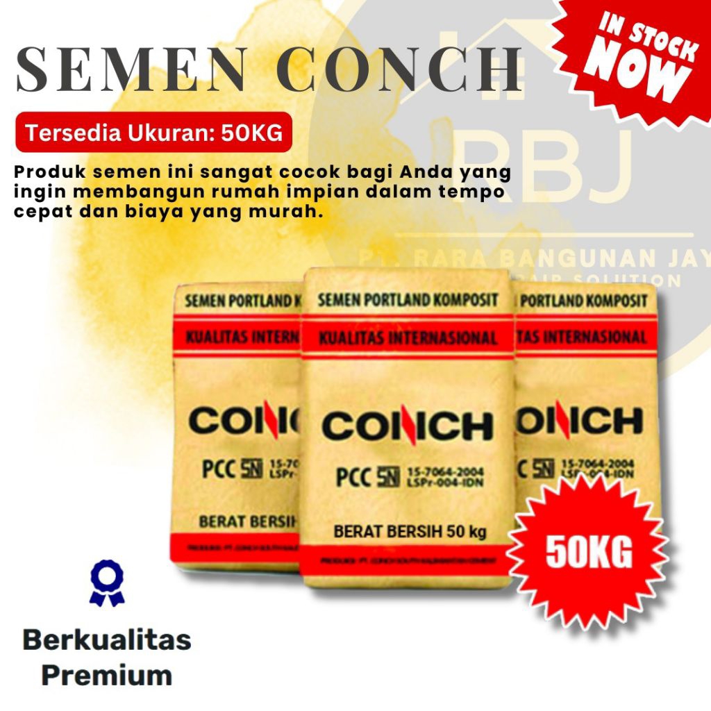 Jual SEMEN CONCH (50KG) / 1 SAK / PCC | Shopee Indonesia