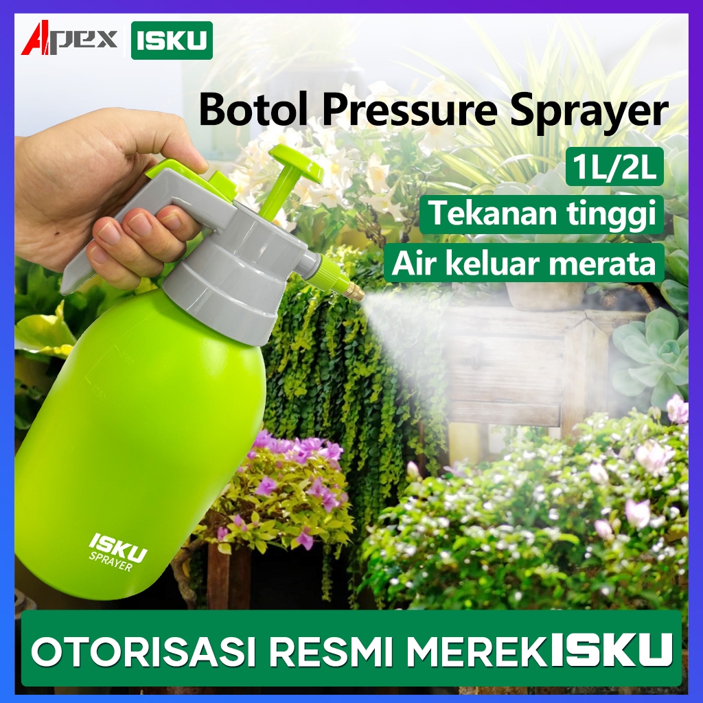 Jual ISKU 2 liter pressure sprayer/botol spray semprotan tanaman manual ...